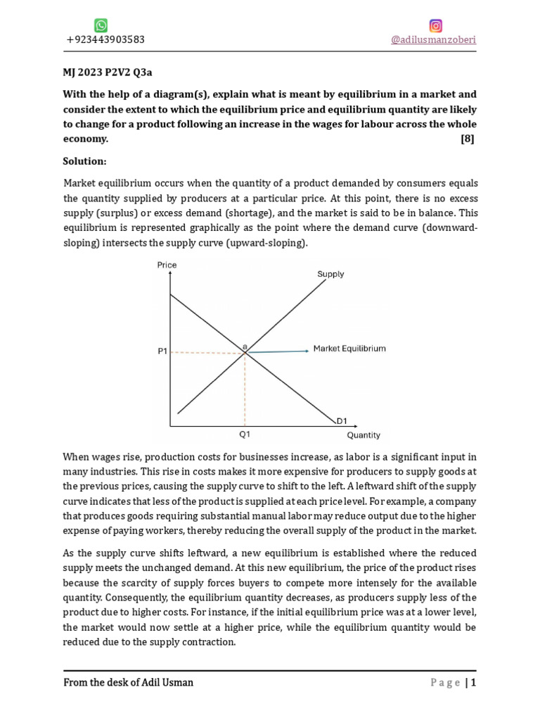 Demand and Supply Question 3 | PDF | Supply And Demand | Economic ...