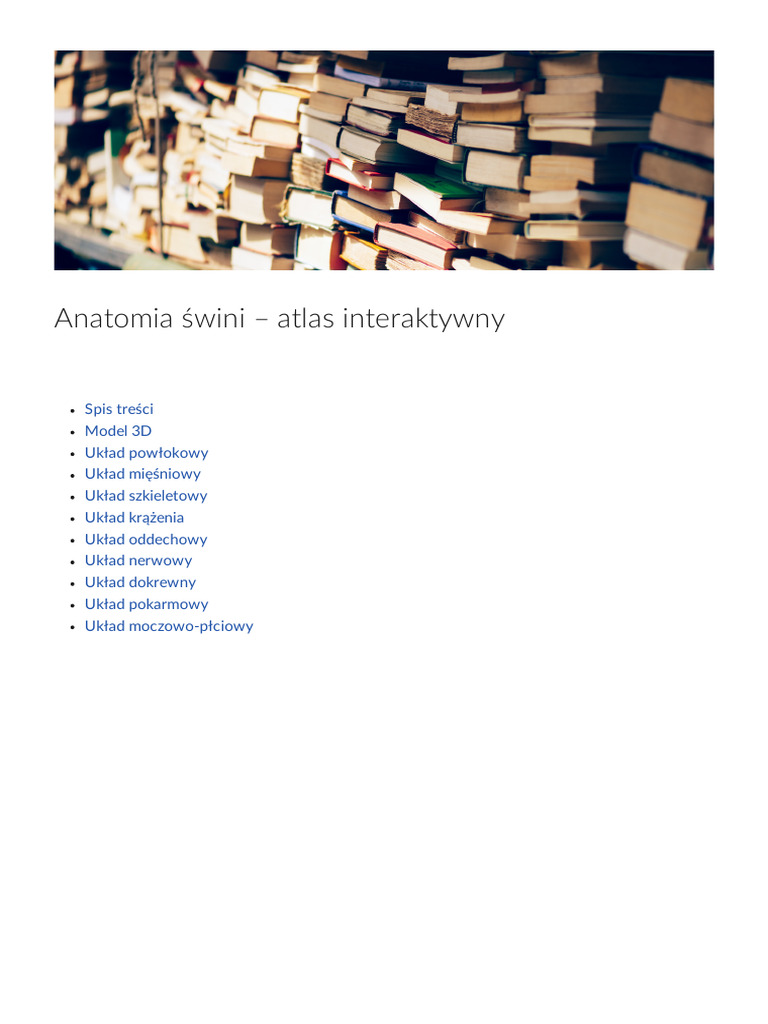 Anatomia Swini Atlas Interaktywny | PDF