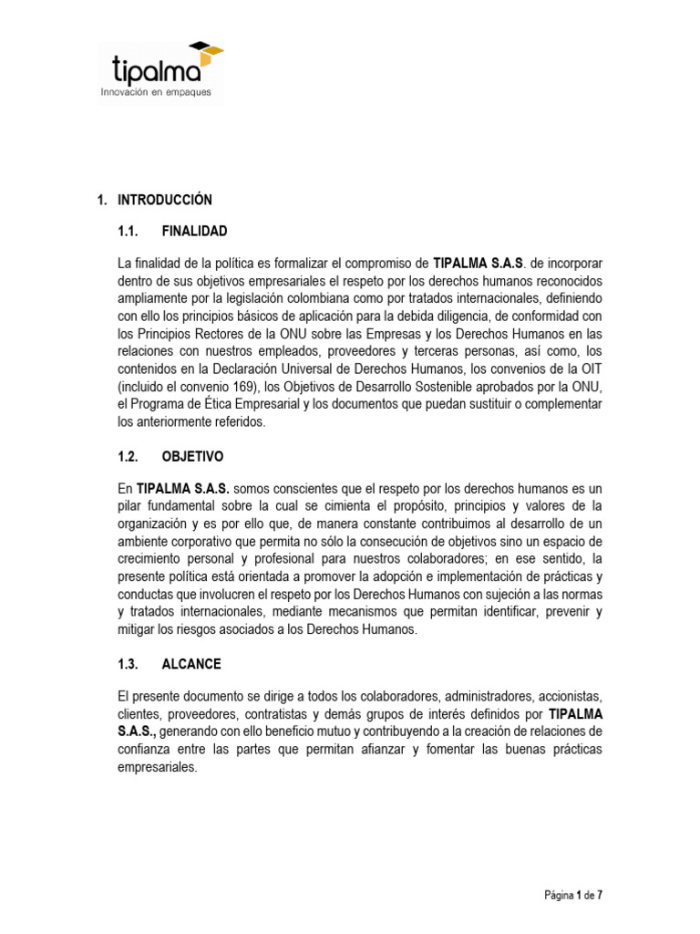 Politica de Derechos Humanos | PDF | Convenio europeo de derechos ...