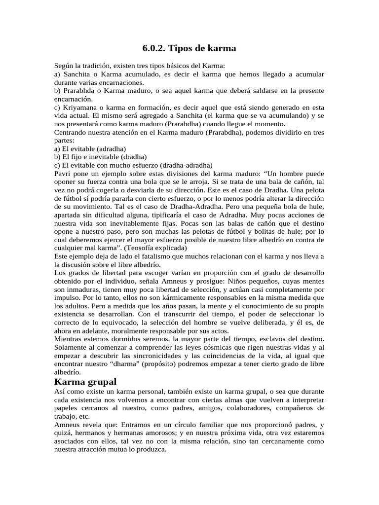 Tipos de Karma y su Relación con el Dharma | PDF | Karma | Dharma