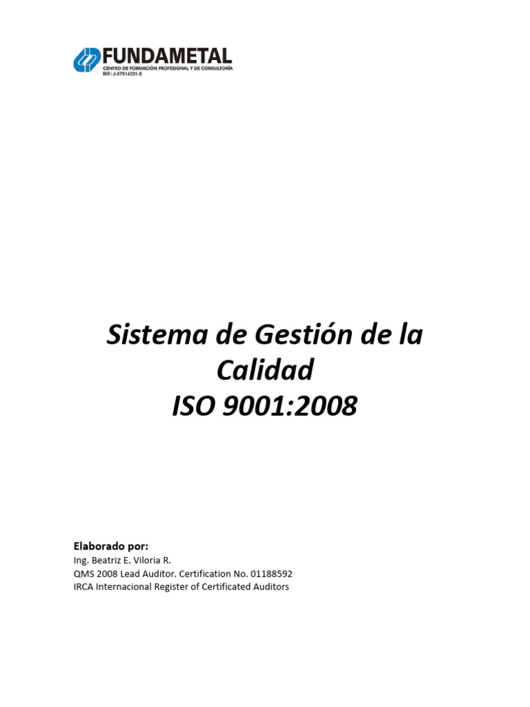 Manual Módulo I ISO 9001 | PDF | Gestión de la calidad | Calidad ...
