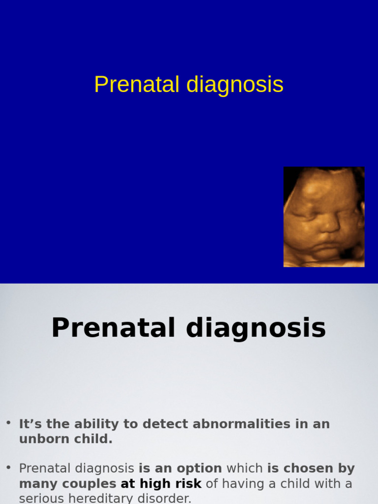 Understanding Prenatal Diagnosis Methods | PDF | Prenatal Development ...