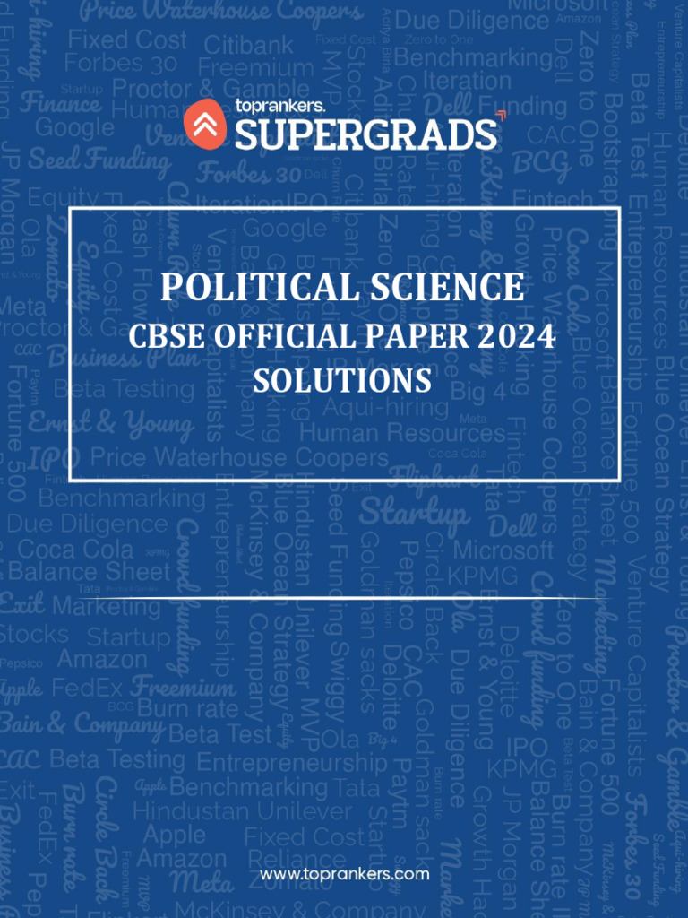 Cbse Official Paper 2024 Political Science I Solutions 028076c1f8679 ...
