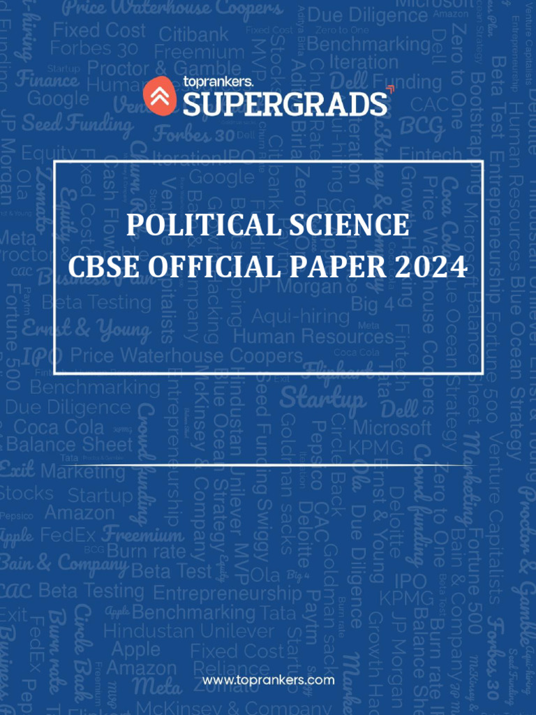 Cbse Official Paper 2024 Political Science I 028076c1db016 | PDF ...