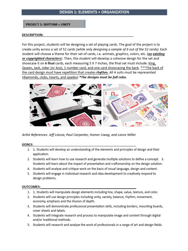 DSGN100 NTB LearPerkins Project5 | PDF | Trick Taking Card Games ...