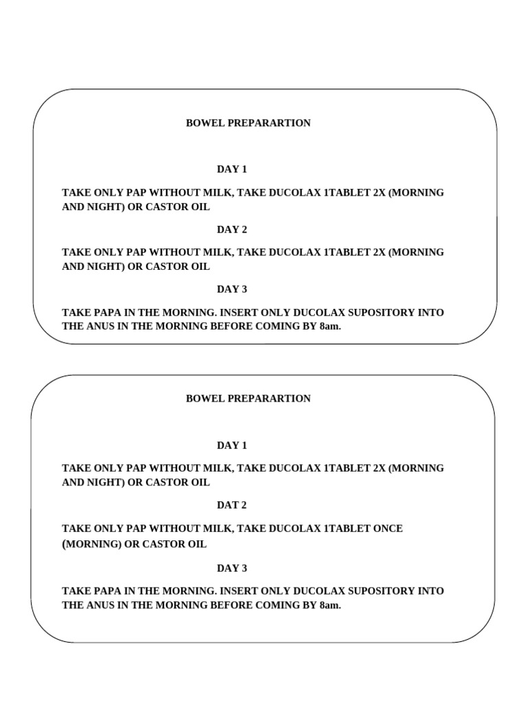 Bowel Prep Instructions Guide | PDF