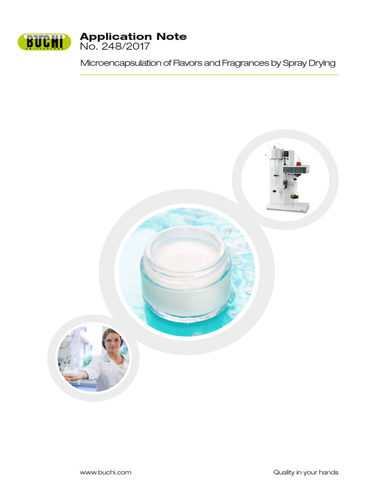 Spray Drying for Flavor Encapsulation | PDF | Emulsion | Chemistry