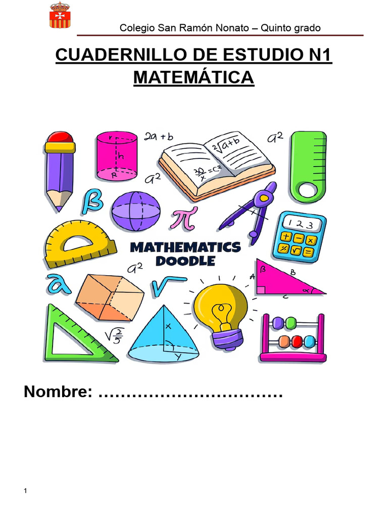 Cuadernillo Matematica 1 | PDF
