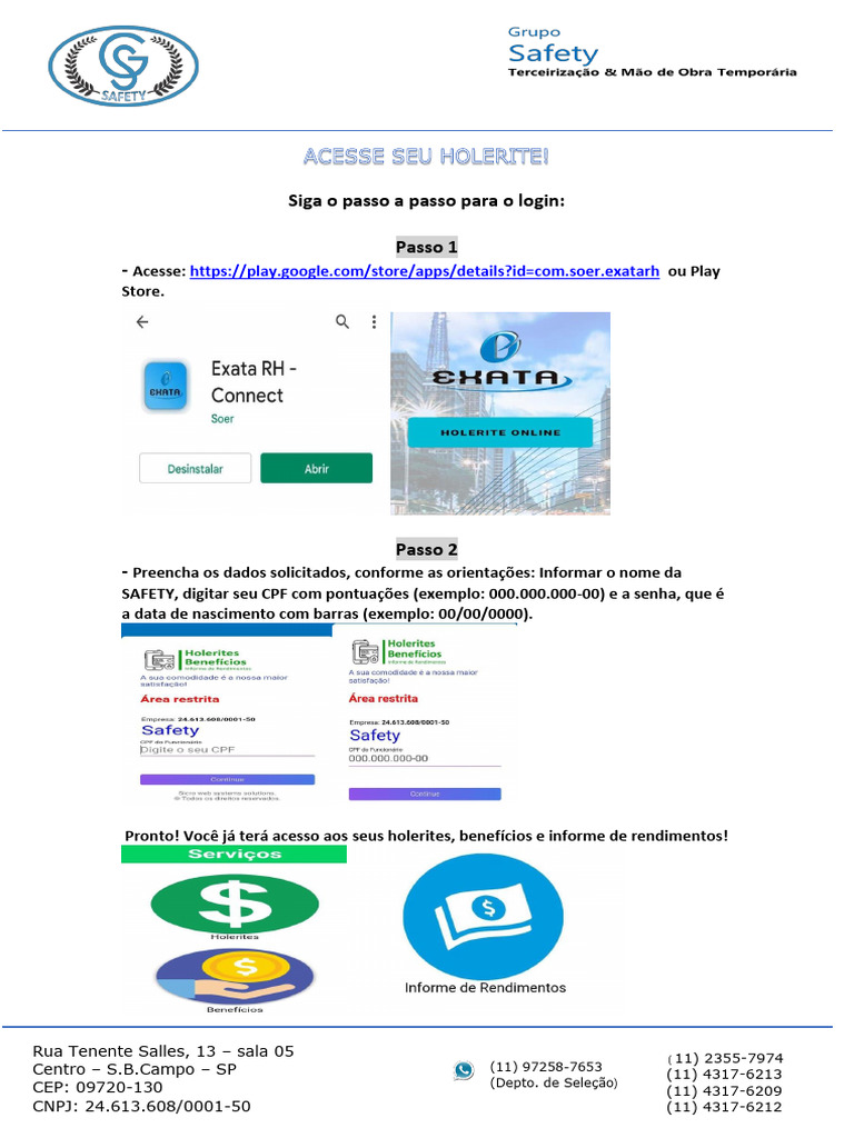 Acesso ao Holerite: Passo a Passo | PDF