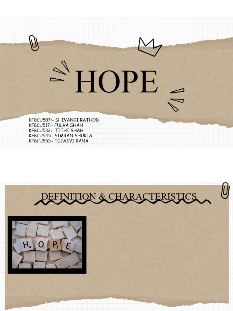 Characteristics and Impact of Hope | PDF | Hope | Psychological Resilience