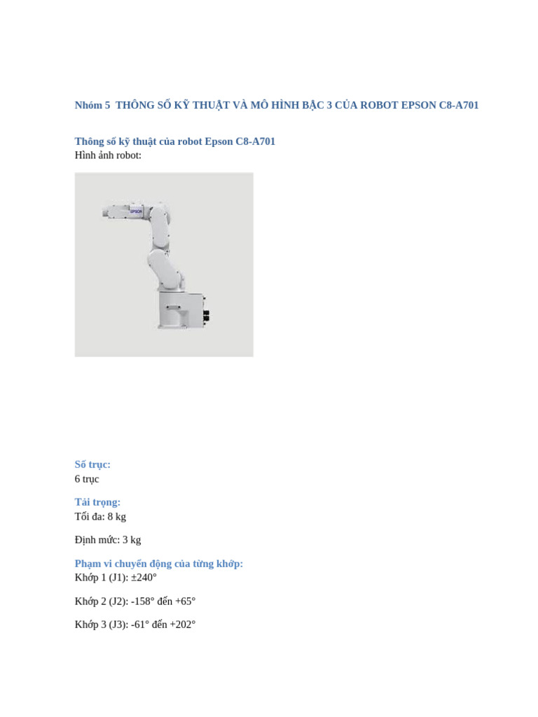 Thong So Epson C8-A701 | PDF