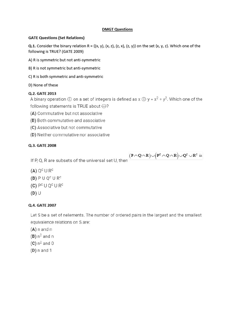 DMGT Questions - 1 | PDF