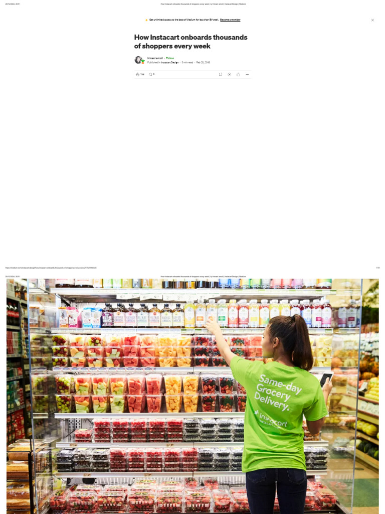 How Instacart Onboards Thousands of Shoppers Every Week - by Himani ...