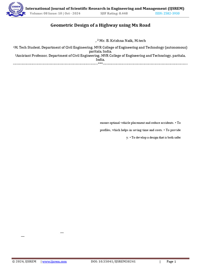 Geometric-design-of-a-highway-using-mxroad | PDF | Road | Road Surface