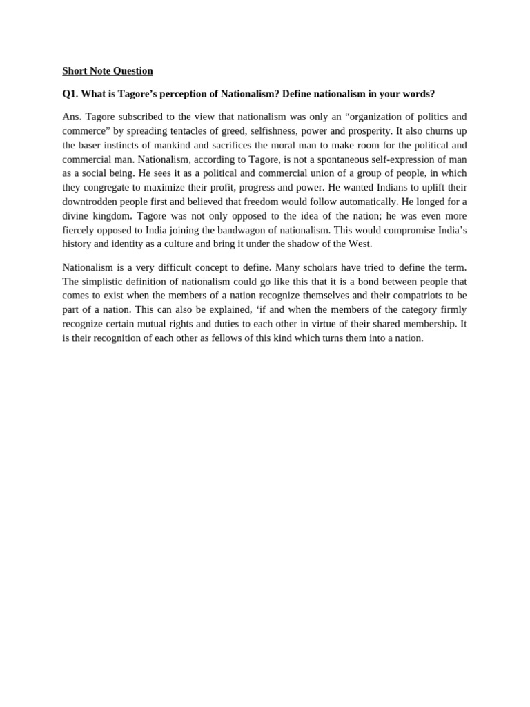 Tagore on Nationalism and Shylock's Character | PDF | The Merchant Of ...