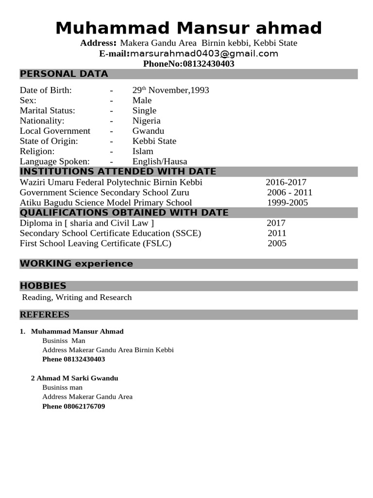 Muhammad Mansur Ahmad 2024 | PDF