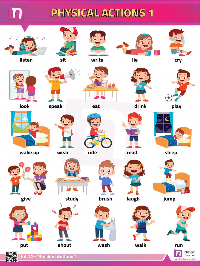 Unit 12 - Physical Actions 1 Poster | PDF
