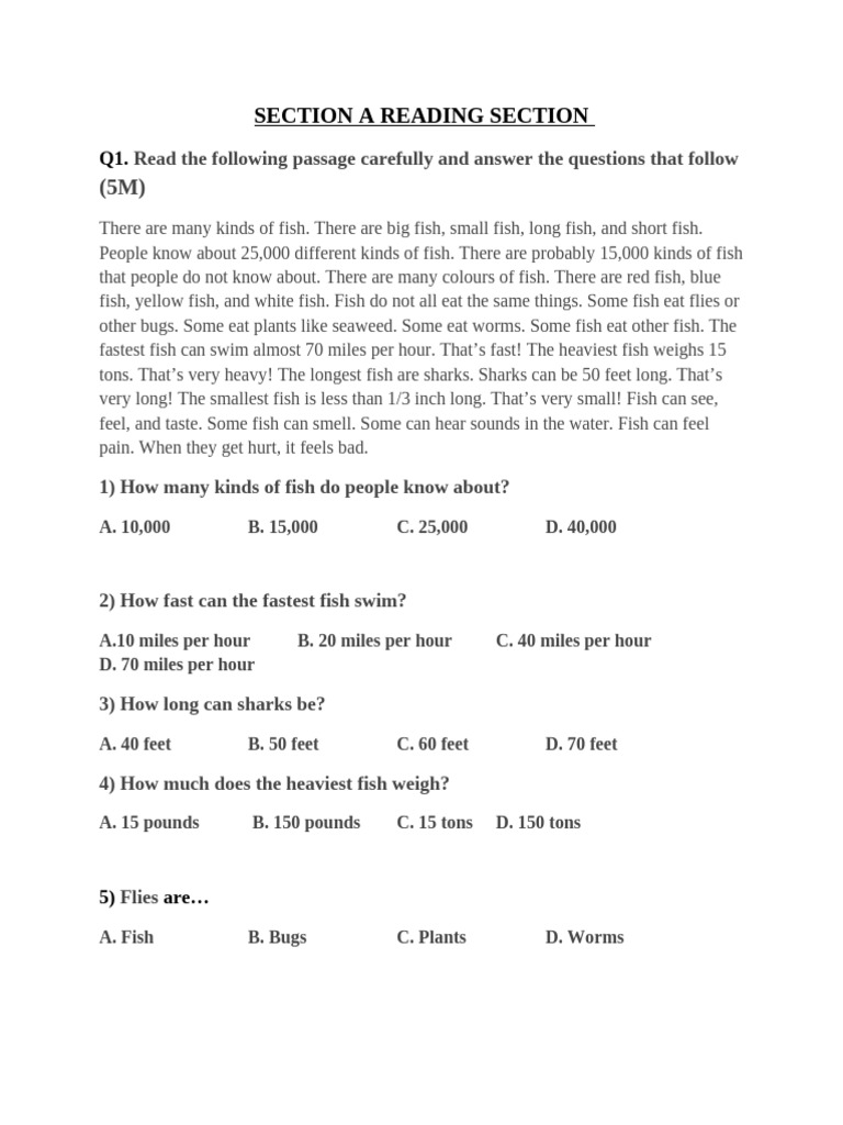 6th Class Pre MID | PDF
