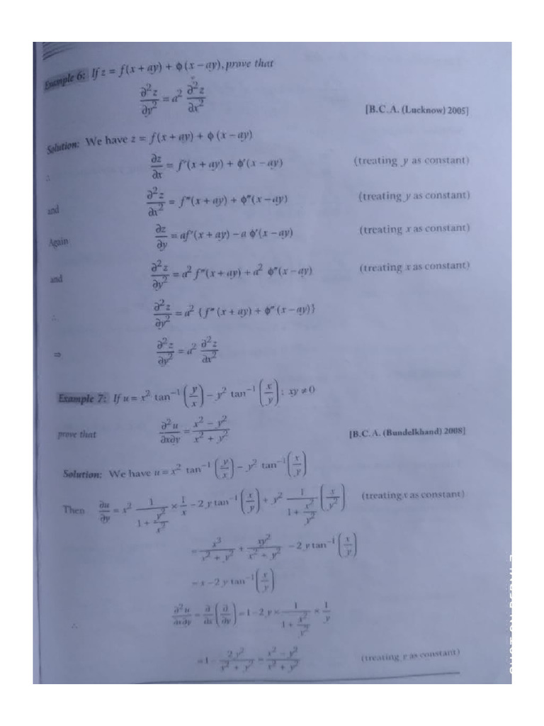 Maths II, Partial Differentiation (Unit 4) | PDF
