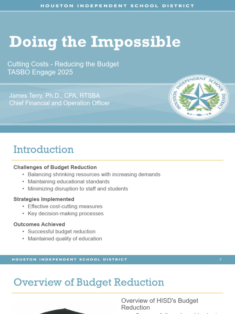 TASBO Doing The Impossible | PDF | Government Budget Balance | Budget