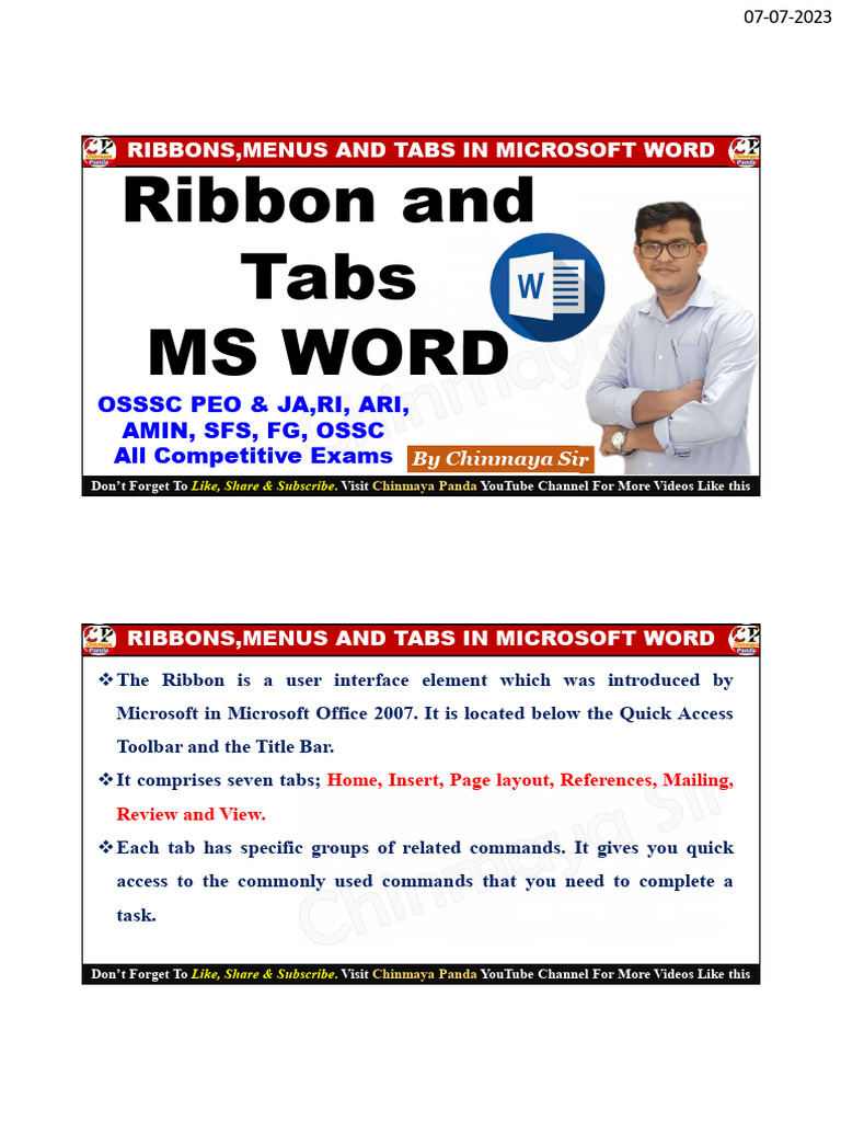 Ms Word All Tab & Menus-Pages-1 | PDF
