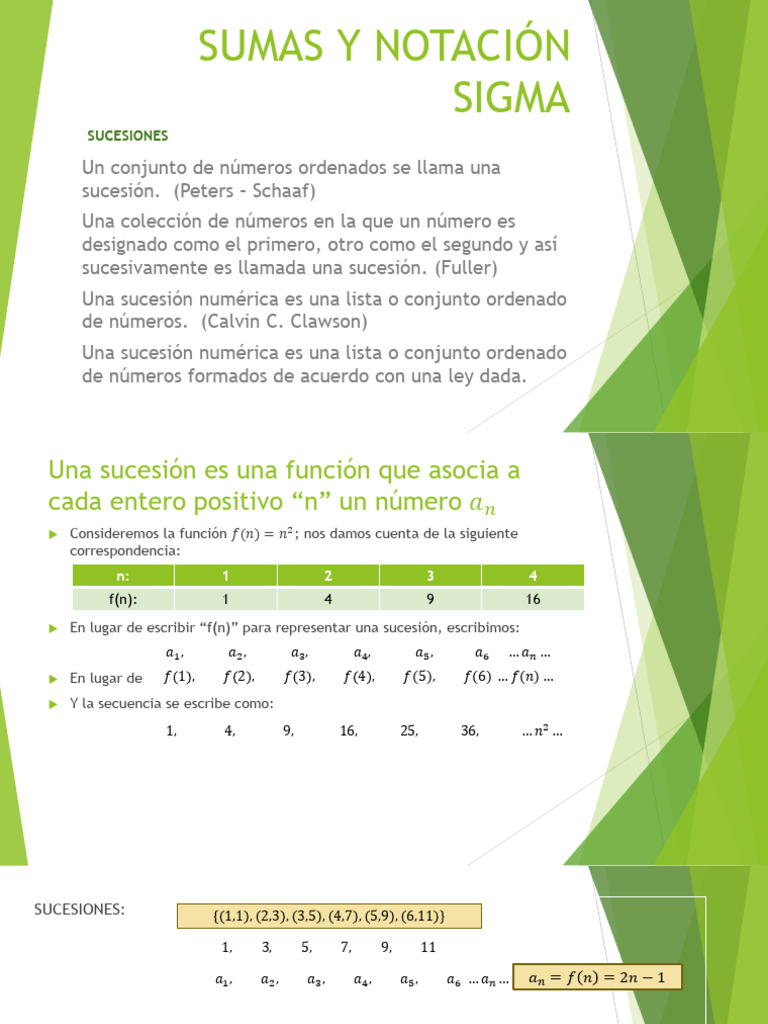 Sumas y Notación Sigma | PDF | Análisis | Análisis matemático