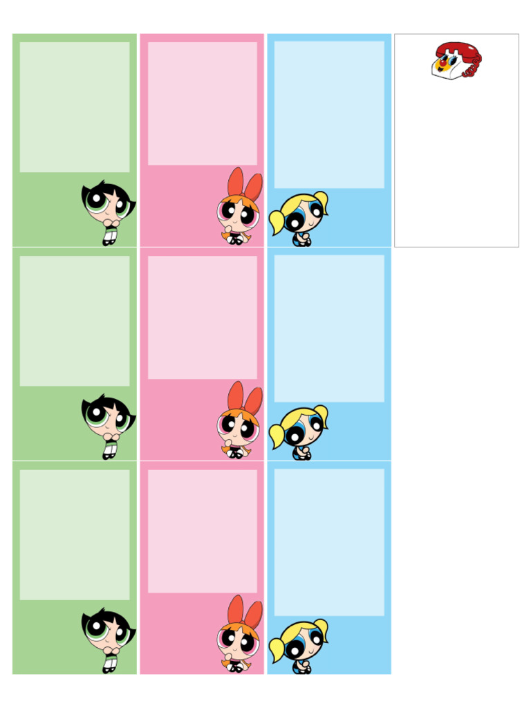 Powerpuff Girls Free Printable For HPC | PDF