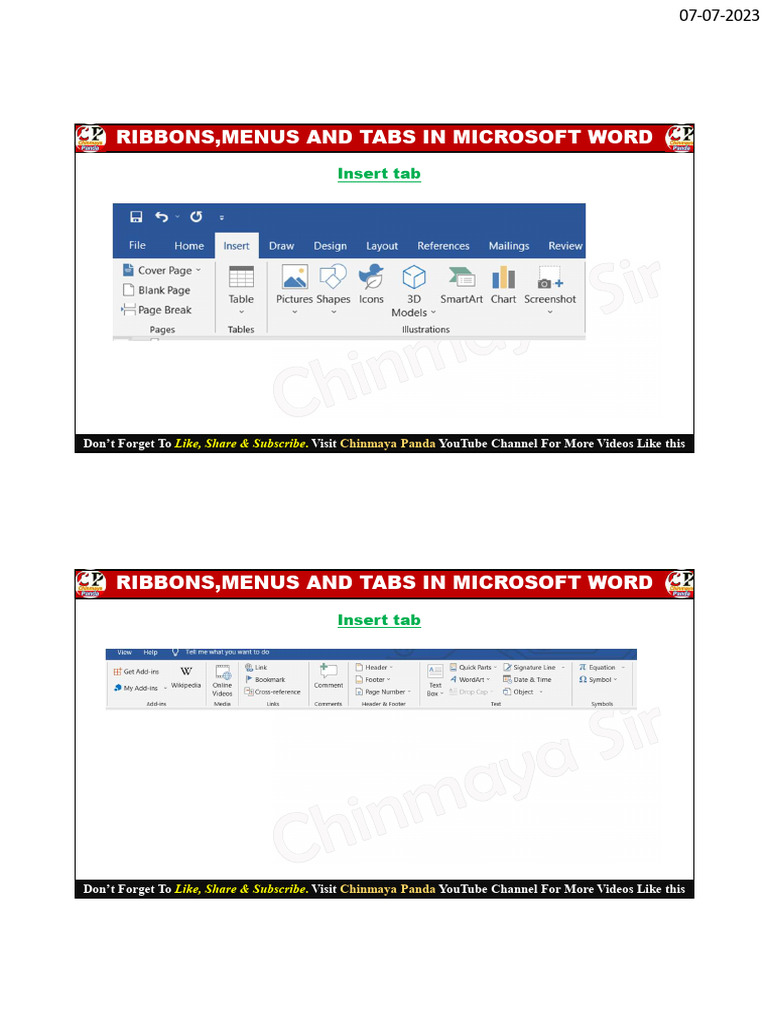 Ms Word All Tab & Menus-Pages-4 | PDF