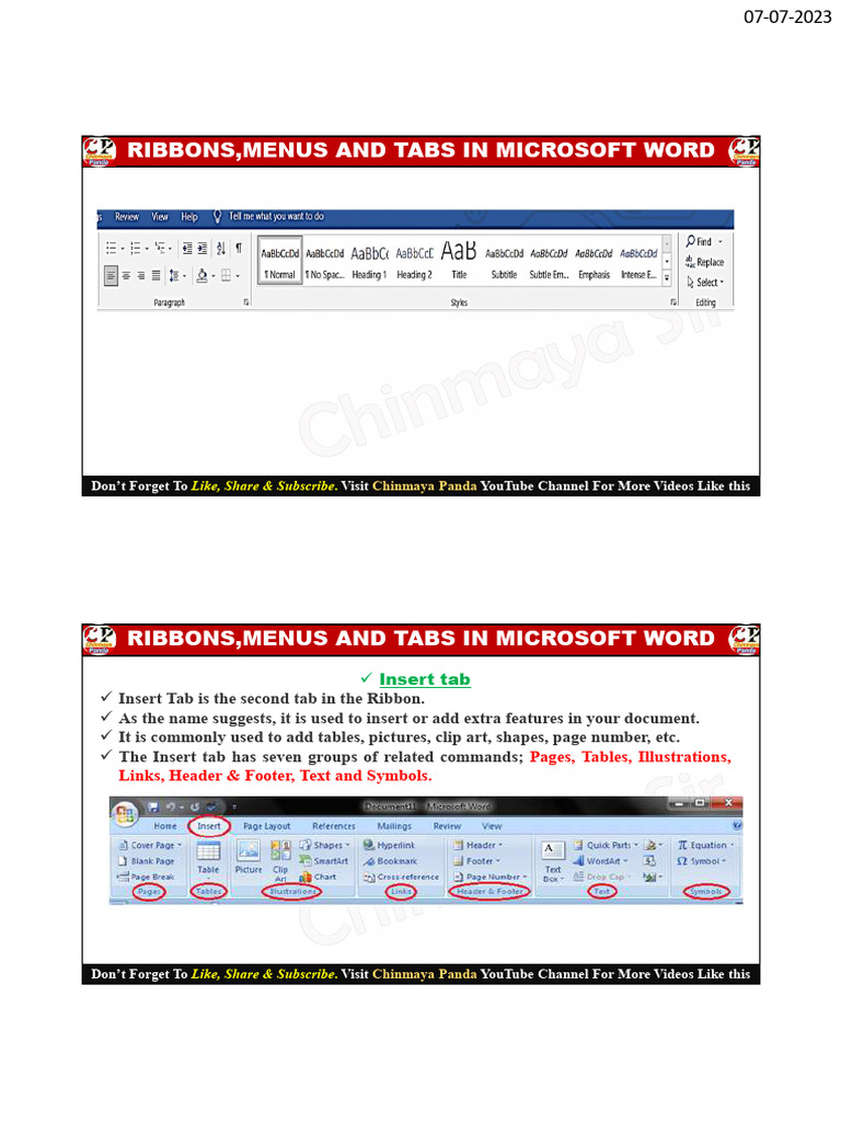 Ms Word All Tab & Menus-Pages-3 | PDF