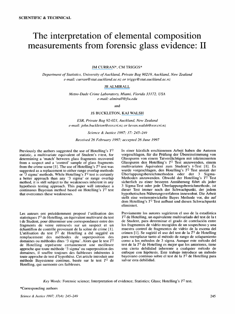 The Interpretation of Elemental Composit | PDF | Student's T Test ...