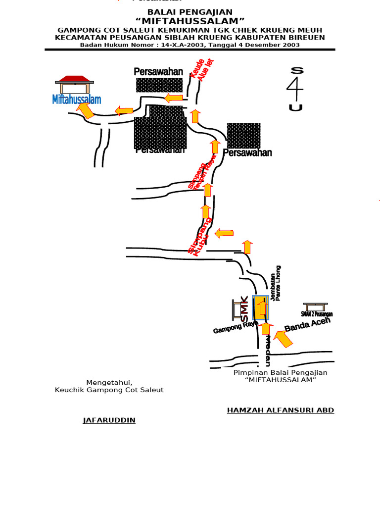 Denah Balai Pengajian Miftahussalam | PDF