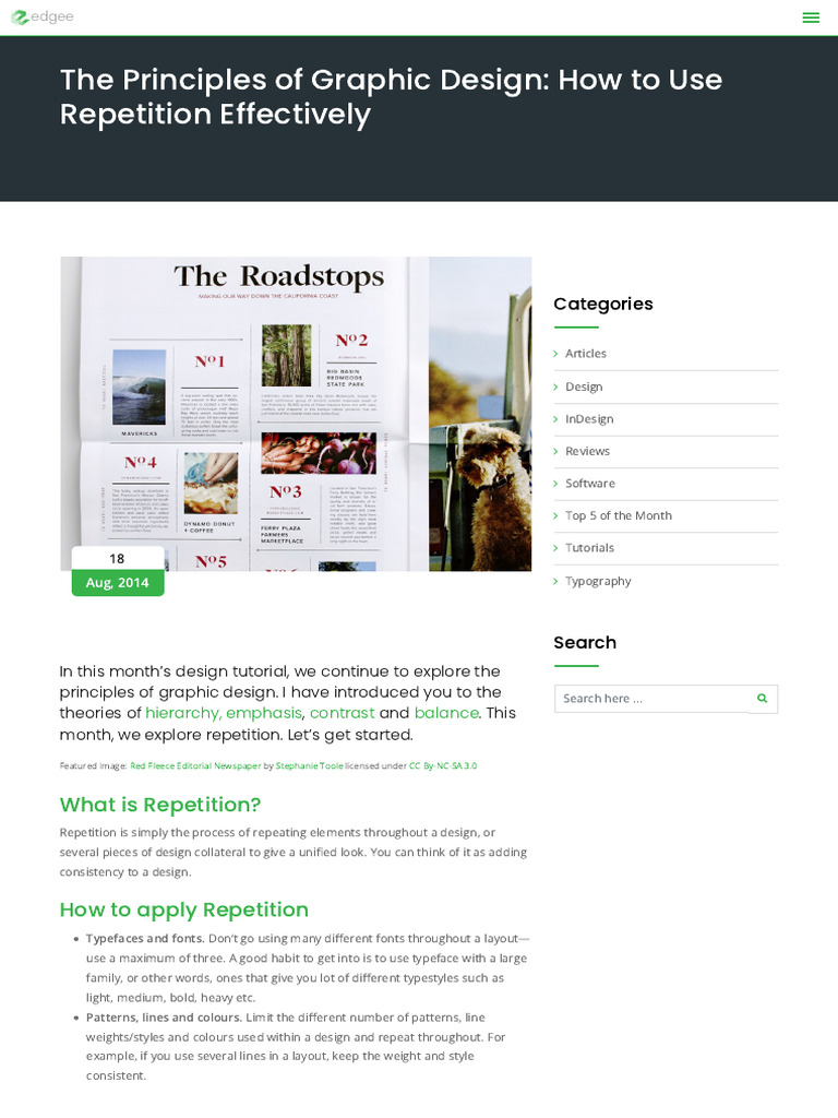 The Principles of Graphic Design: How To Use Repetition Effectively ...