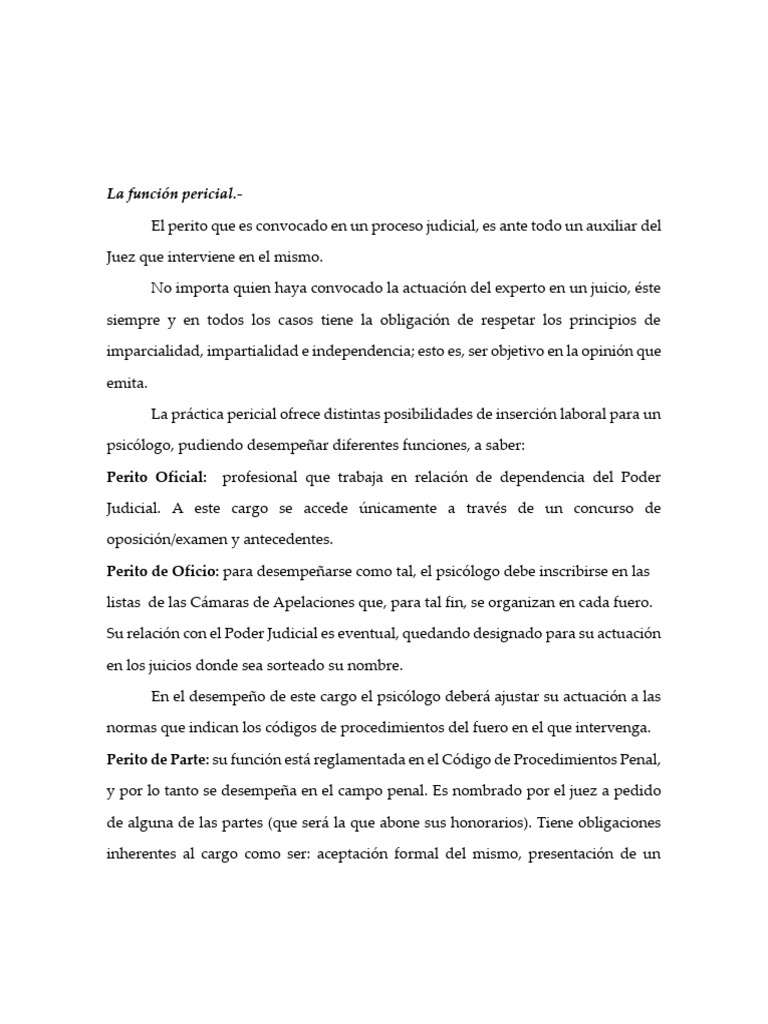 Tipos de Peritos en Práctica Pericial | PDF | Testigo experto | Justicia