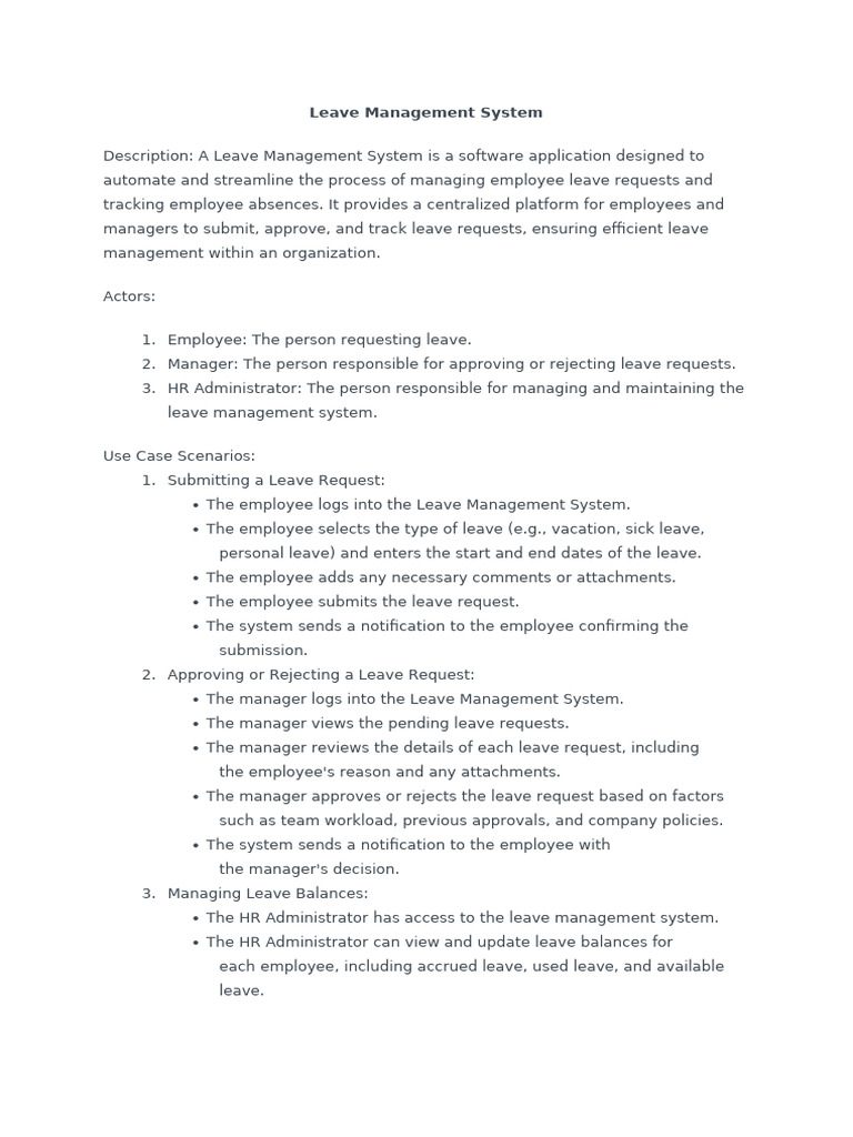 Employee Leave Management System | PDF | Empathy | Computing