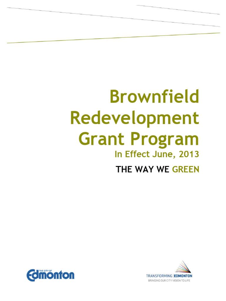 Edm Brownfield Grant Program | PDF