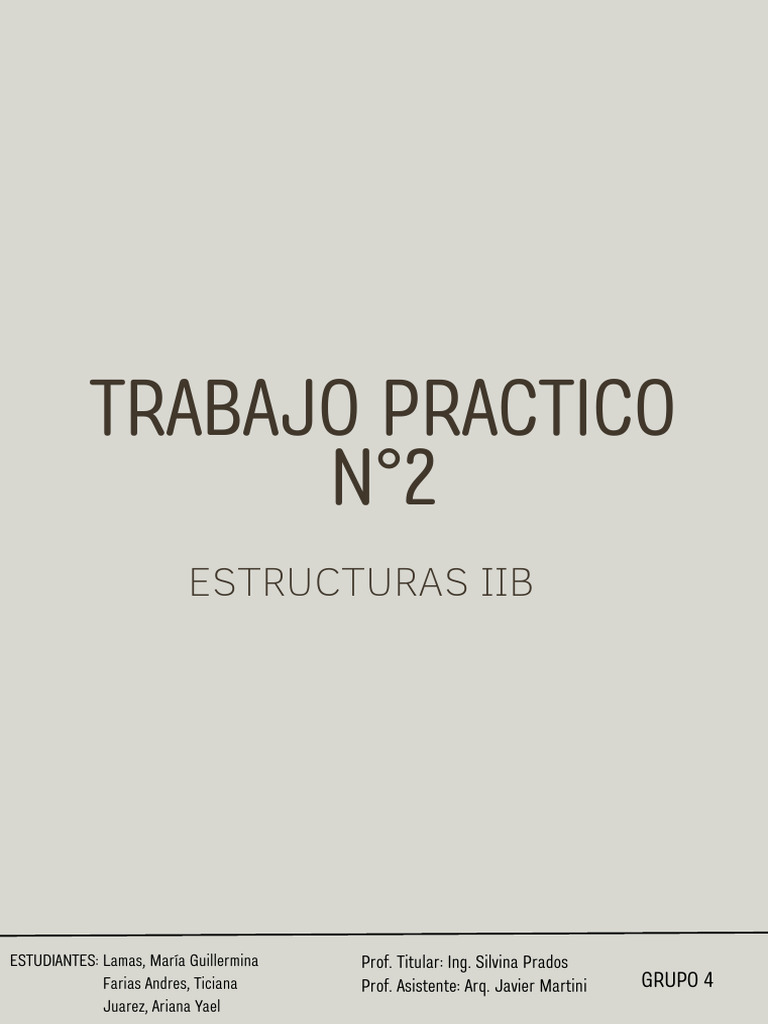 TP2 Estru 2b | PDF | Viga (Estructura) | Ingeniería de Edificación
