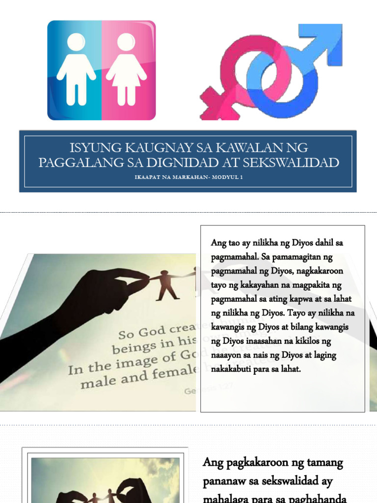 Esp 10 Q4 Aralin 1 Isyung Kaugnay Sa Kawalan NG Paggalang Sa Dignidad at Sekswalidad | PDF