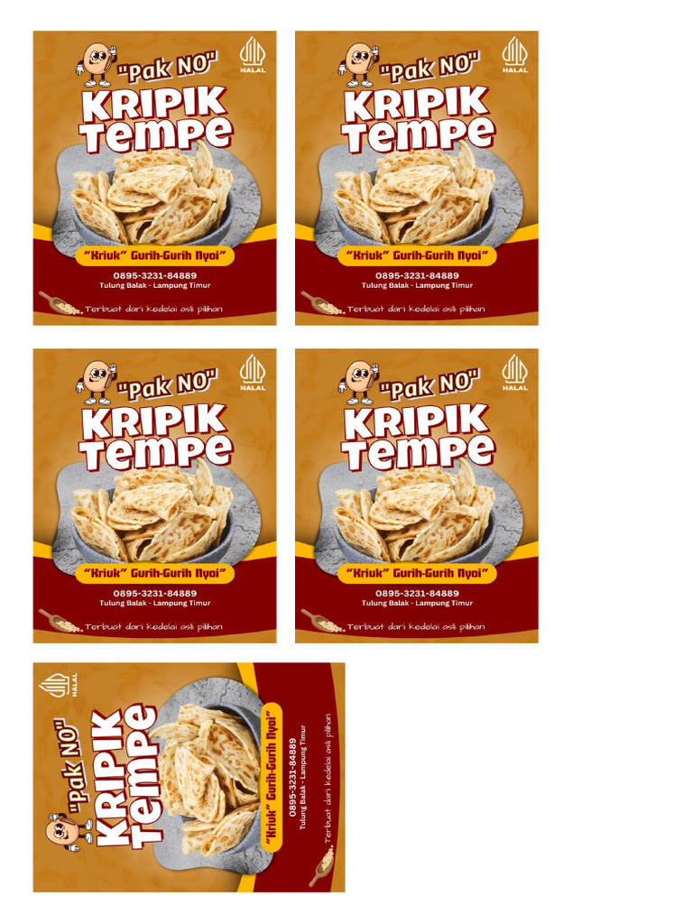 Cetak Sempel Kripik Tempe | PDF