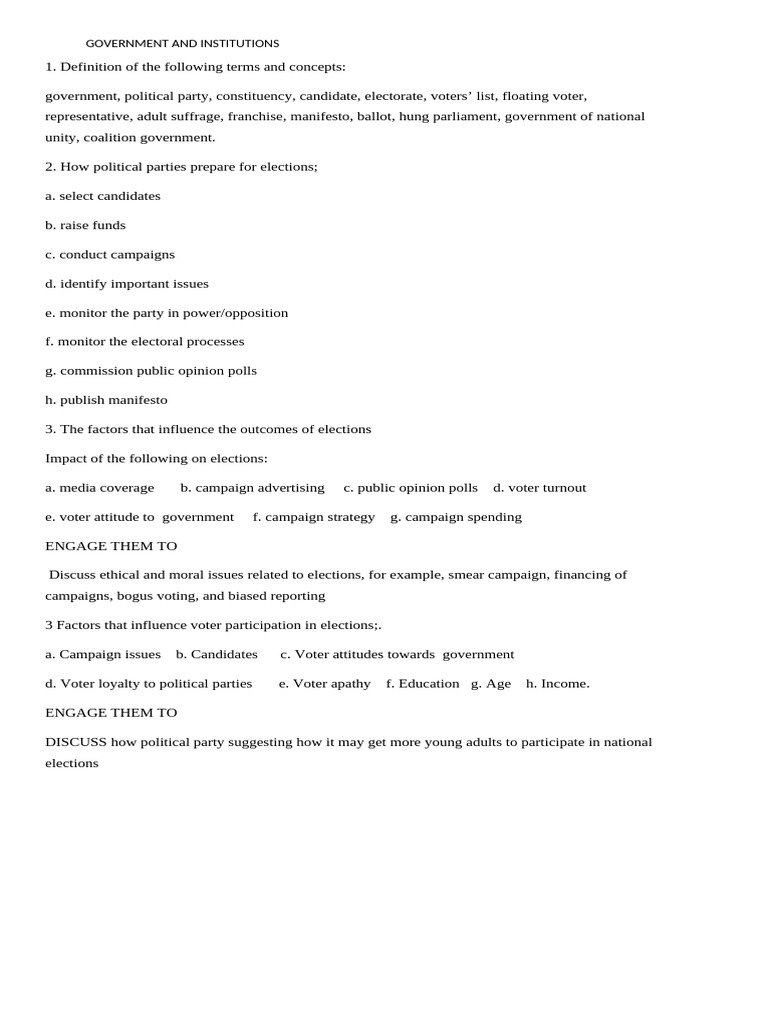 Factors Influencing Voter Turnout | PDF | Elections | Voter Turnout