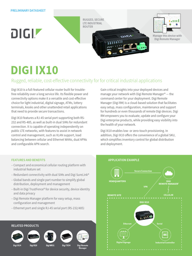 Digi International 10292020 IX10 00G4-1919727 | PDF | Computer Network ...