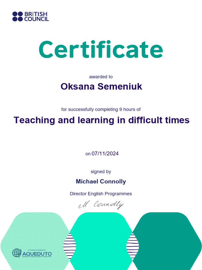 SPOC Certificate - 2023 - 9 Hours | PDF