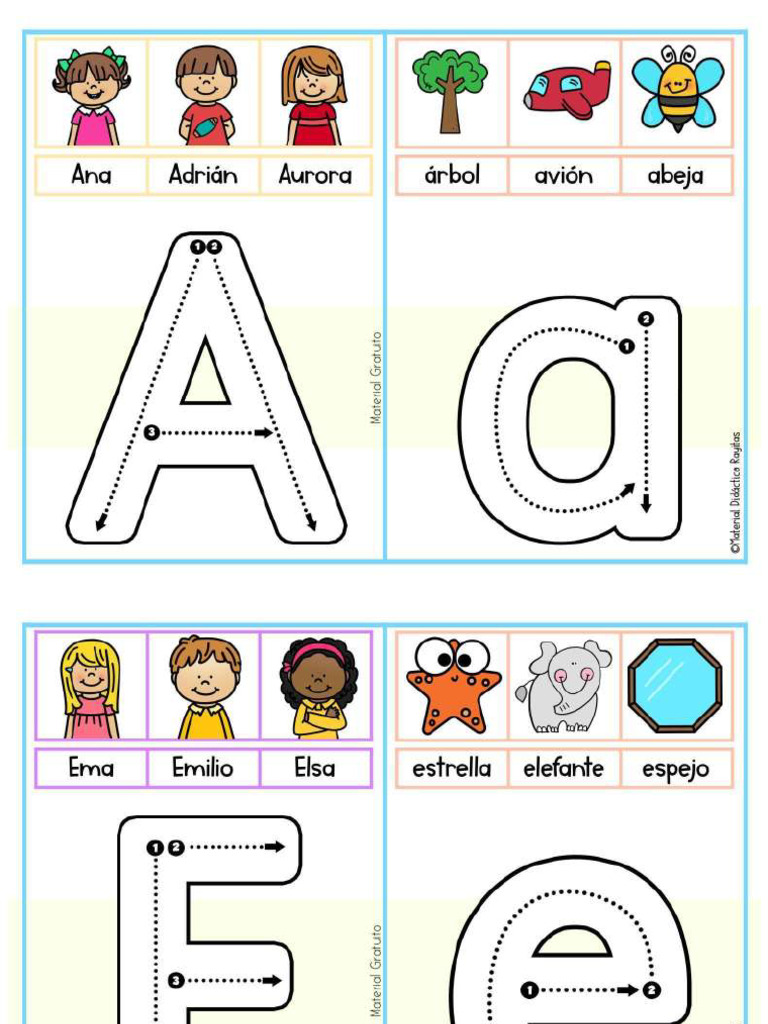 Fichas de Trazo Vocales | PDF