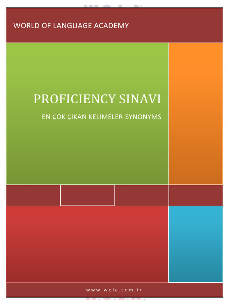 Bau Proficiency Synonyms Vocabulary | PDF