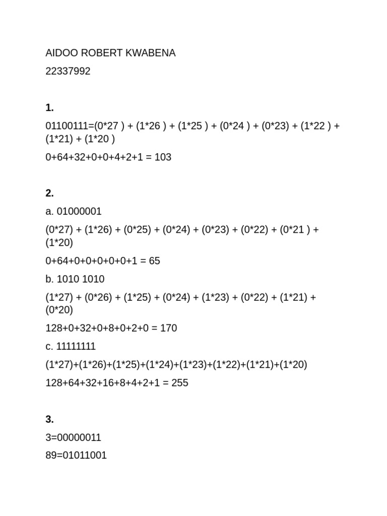 Aidoo Robert Kweabena 22337992 | PDF