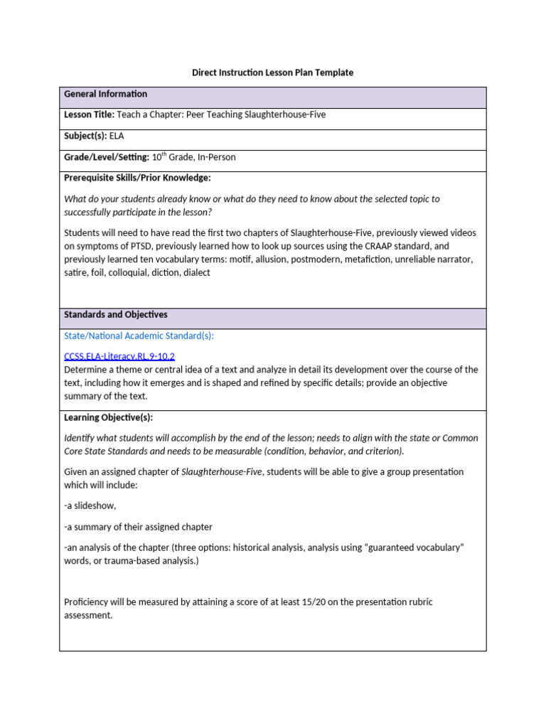 SAMR Model for ELA Peer Presentations | PDF | Differentiated ...