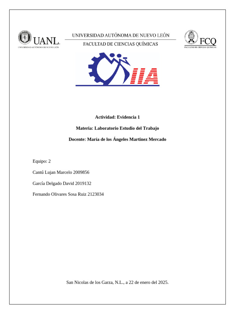 EV1 LabEstudioT (B) | PDF | Gestión del cambio | Ingeniería Industrial