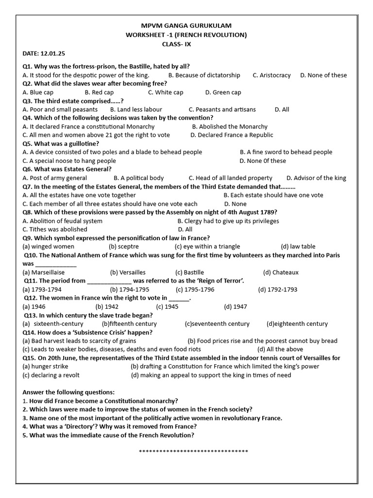 Social Science Worksheets Class 9th | PDF | Nazi Germany | Democracy