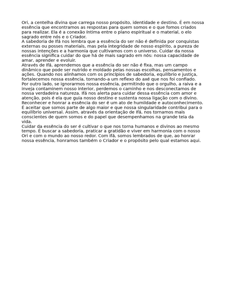 Ori, A Centelha Divina | PDF