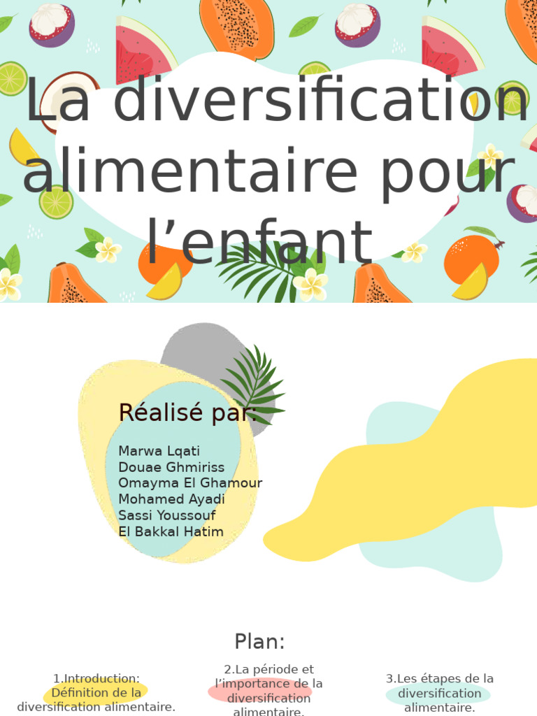Diversification alimentaire chez l'enfant | PDF | Allergie | Nourritures