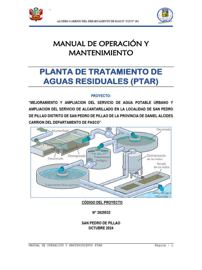 Manual Del Ptar... | PDF | Tratamiento de aguas residuales | Alcantarillado